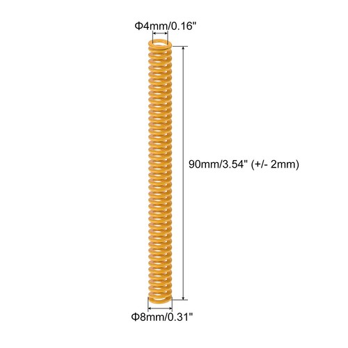 10pcs Die Spring 8mm OD 90mm Long Stamping Light Load Compression ...