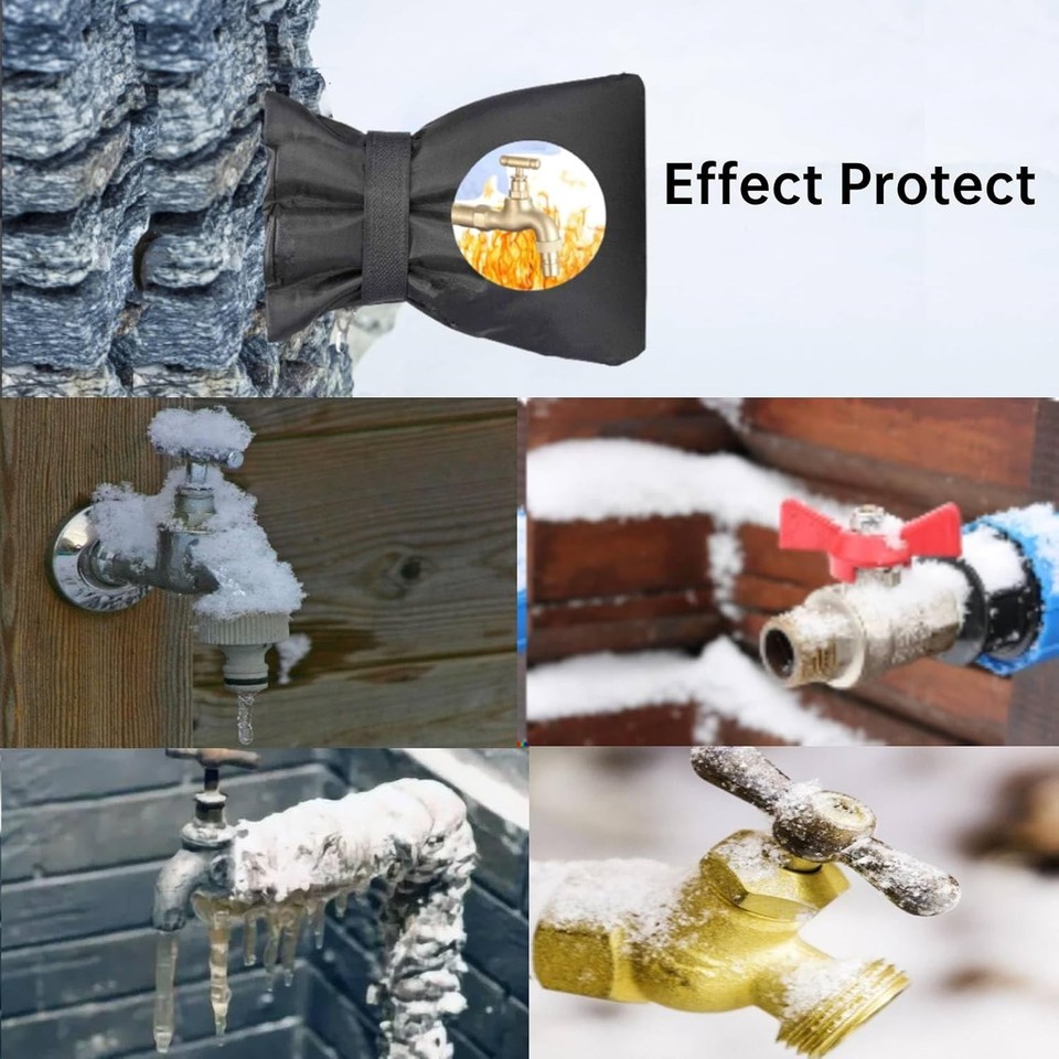 2 Packs Outdoor Faucet Covers for Winter, Hose Bib Protector Spigot ...