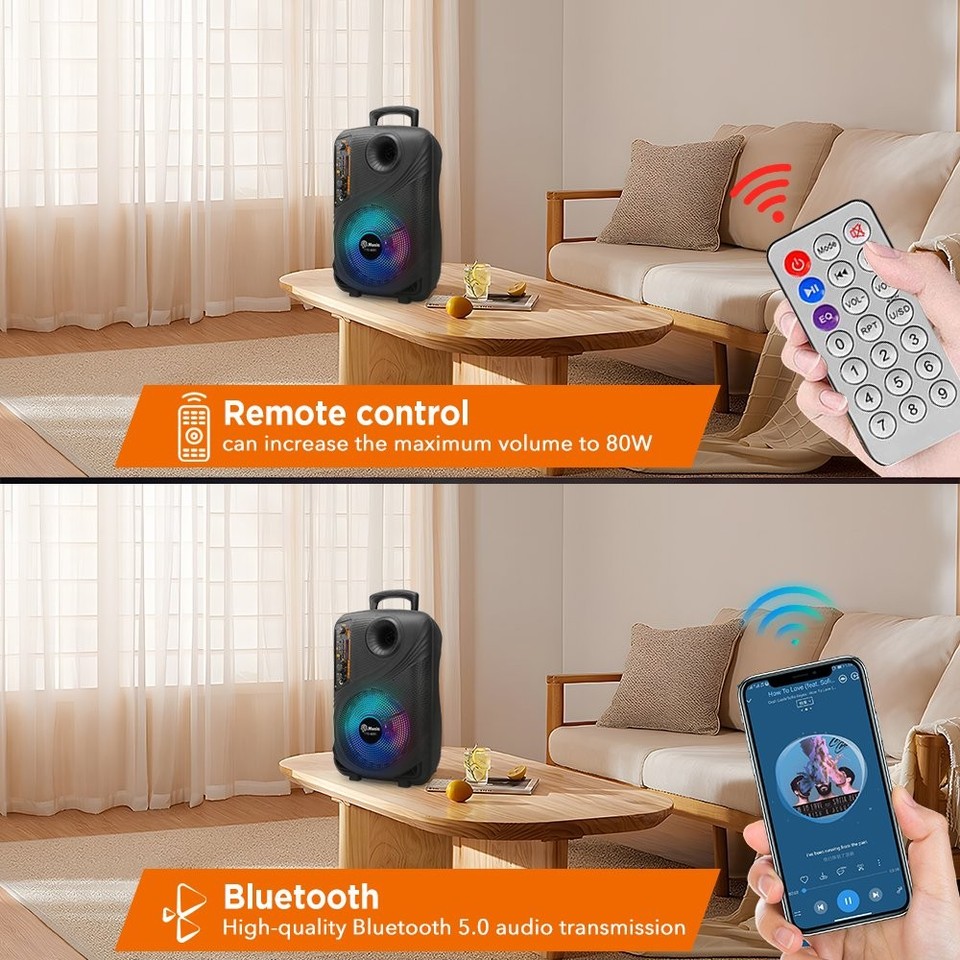 Portable Heavy Bass Bluetooth Speaker Subwoofer Party Sound System ...