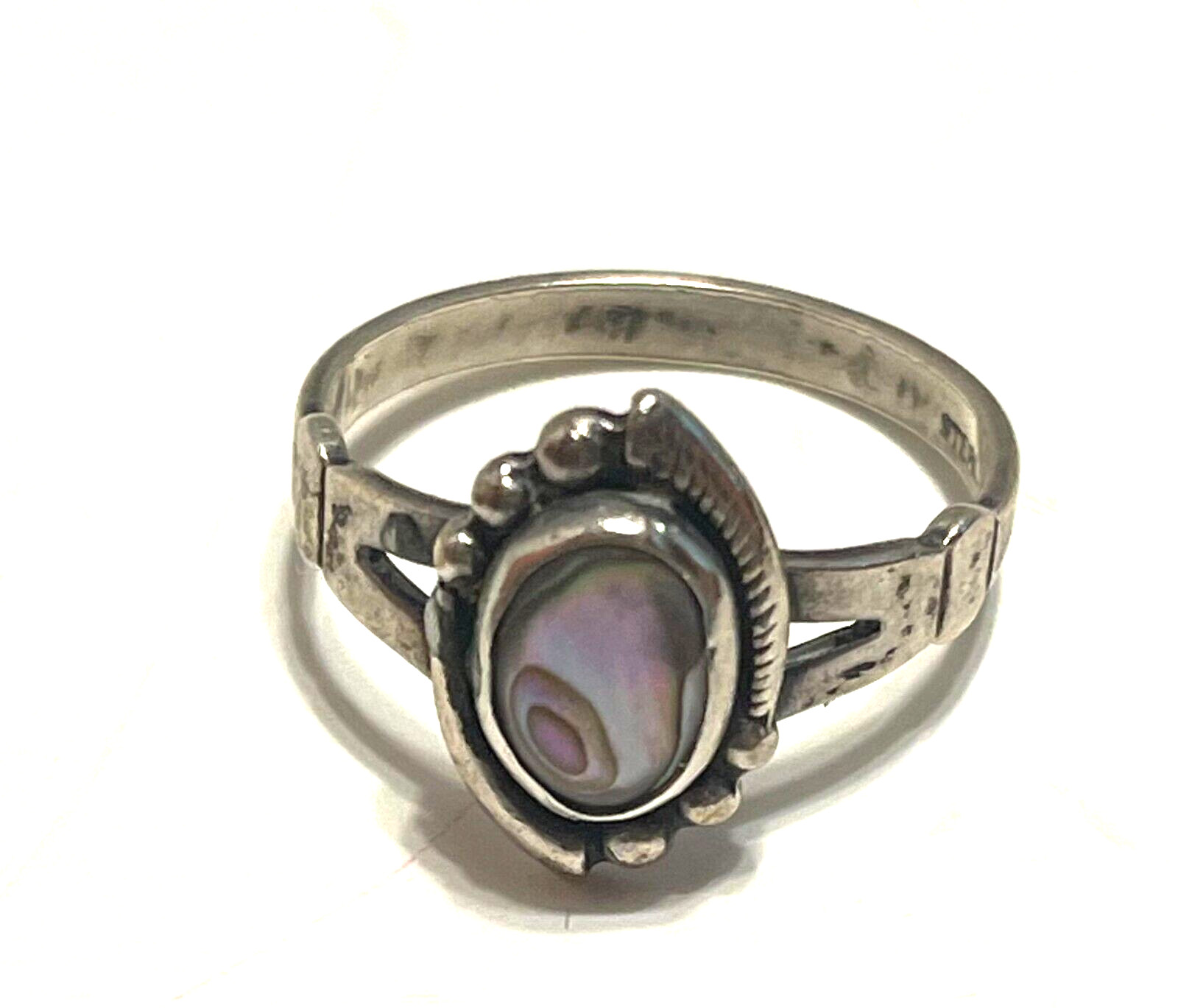 Vintage Native American Abalone Shell Sterling Silver… - Gem
