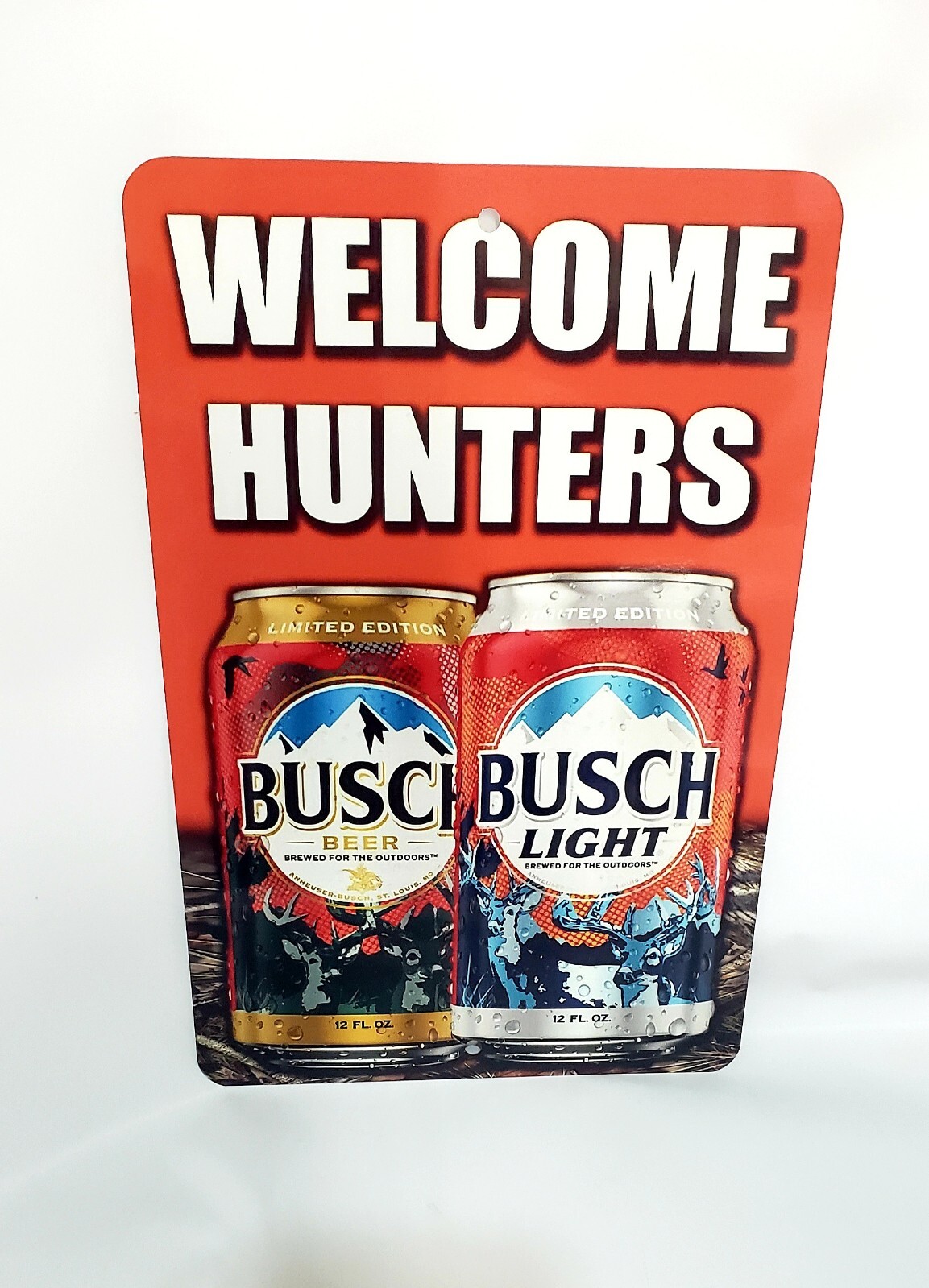For the hunters beer drinking garage shop sign gift ideas 12 x 8 metal ...