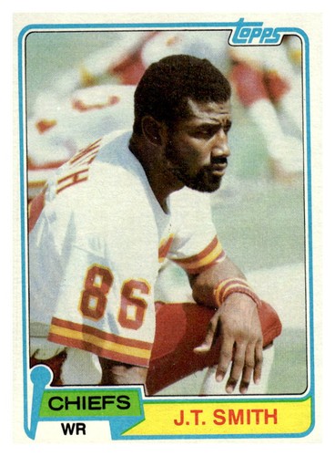 1981 Topps #86 J.T. Smith Kansas City Chiefs Rookie Football Card VG/EX ...