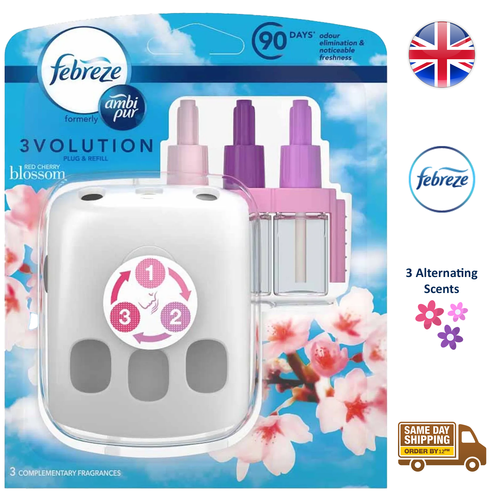 Febreze 3Volution Air Freshener Plug In Refills Room Diffuser Cherry ...