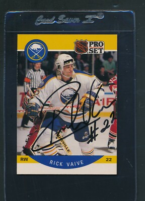 1990/91 Pro Set #32 Rick Vaive Sabres Signed Auto *D5118 | eBay