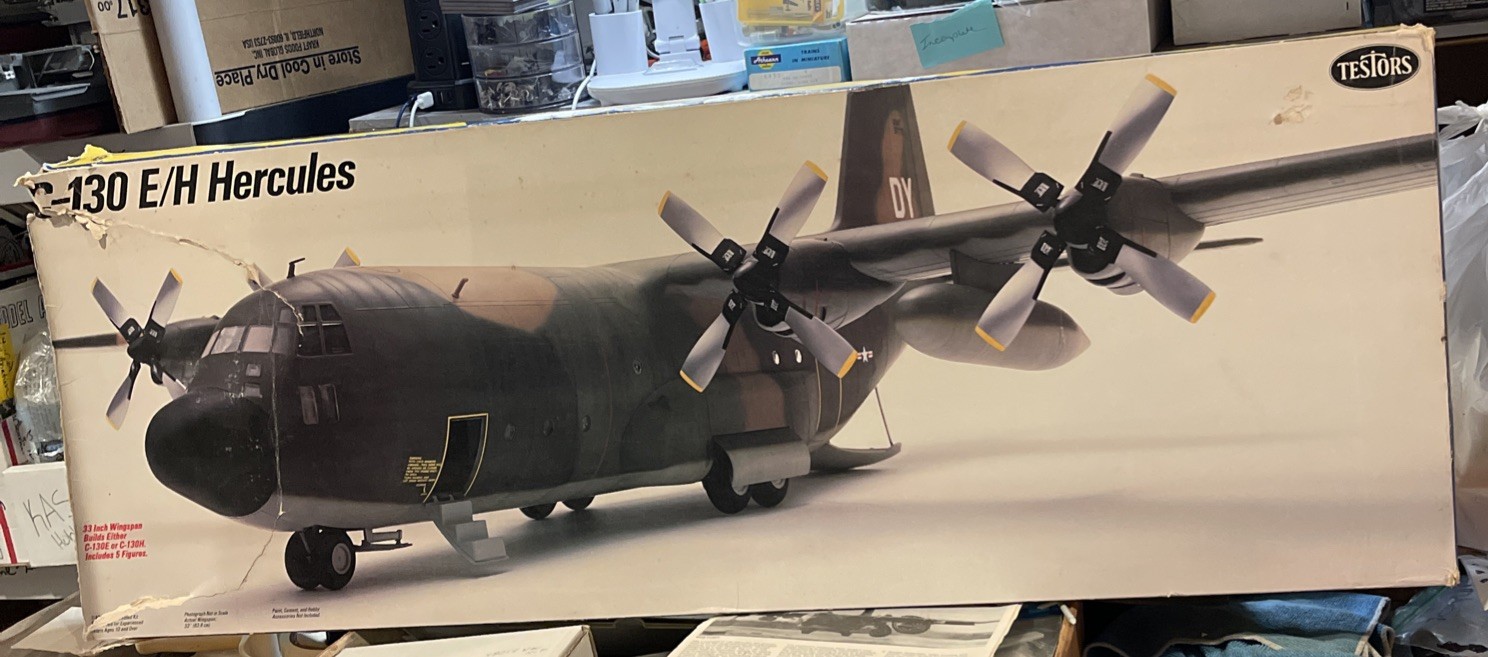 Testors Lockheed C-130 E/H Hercules Model kit 594 1/48 Complete Kit w ...