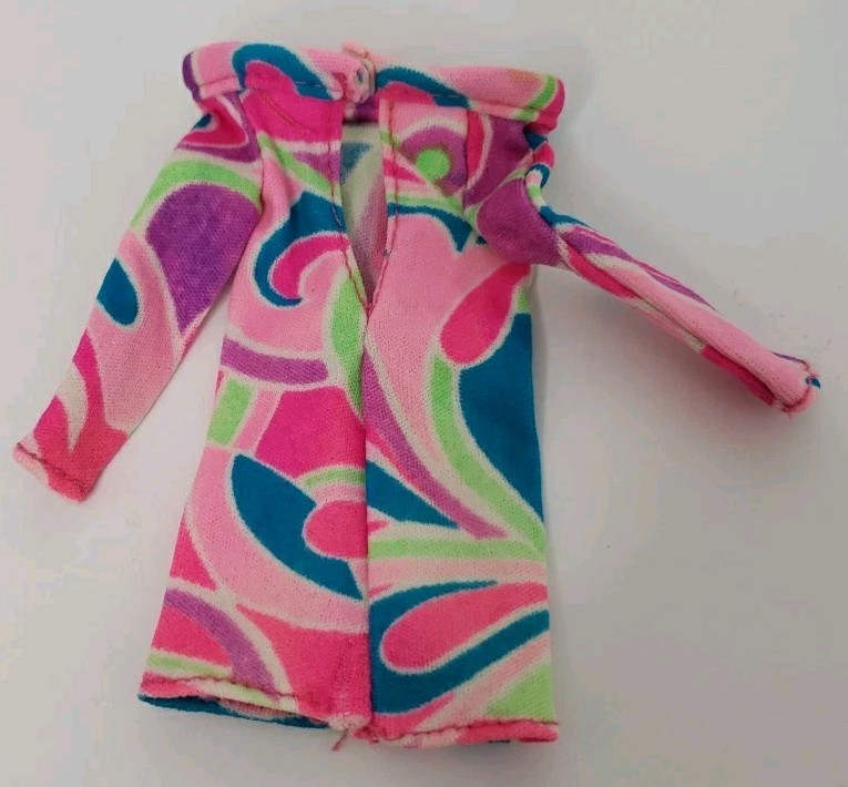 VTG Barbie doll 1991 TOTALLY HAIR CLOTHES-MINI MOD DRESS/PINK SWIRL ...