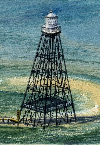 Sand Key Lighthouse, Florida. Watercolor Notecards | eBay