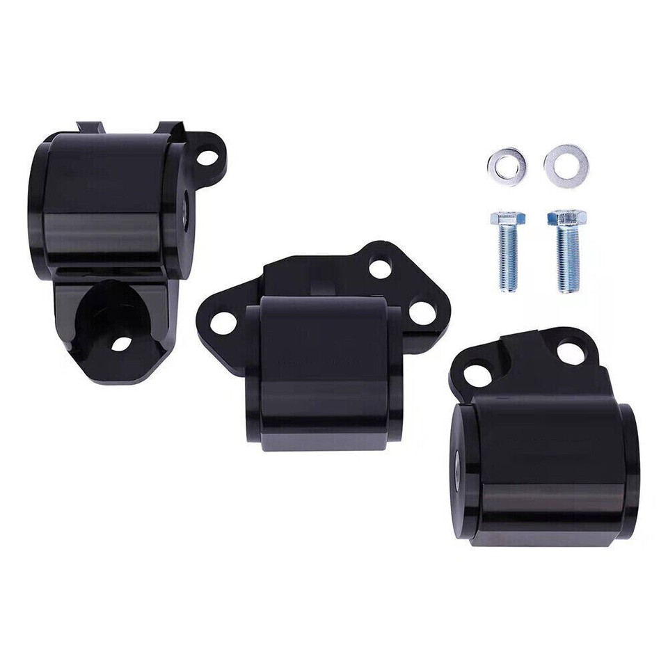 BILLET ALUMINUM 2-BOLT ENGINE MOUNT KIT FOR EG EH/DC D15/D16 B16/B18 ...