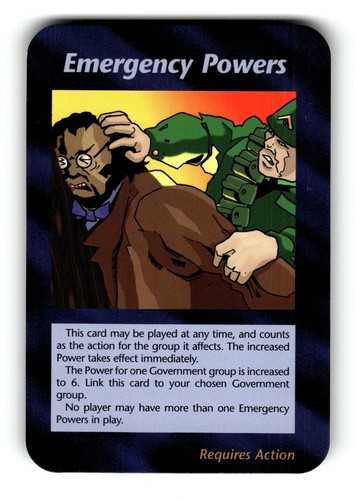 Emergency Powers Card Unlimited INWO Illuminati New World Order Game | eBay