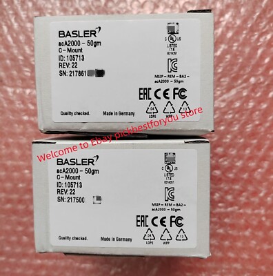 🔥Brand new Basler acA2000-50gm Industrial Camera (by DHL or Fedex) # ...