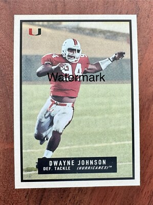 Dwayne "Rock" Johnson Custom Art Football Card 1951 Topps Magic Design ...