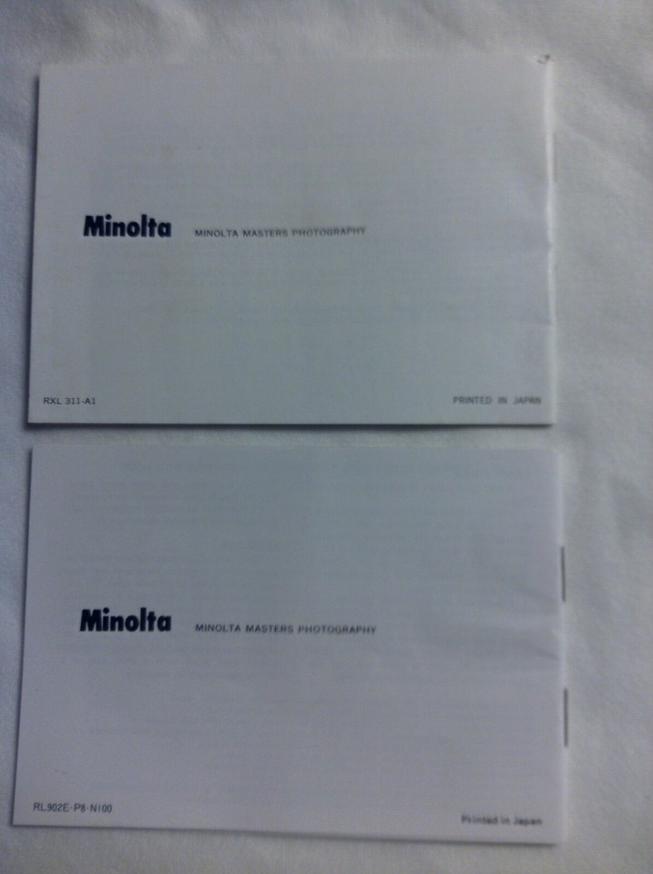 Minolta MC Rokkor X Lenses Depth of Field Tables & Chart Manuals | eBay