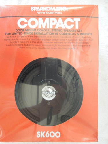 Sparkomatic Compact Coaxial Door Mount Speaker Set SK600 Vintage 1982 ...