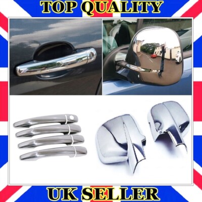 Chrome Mirror Cover ABS + 4 Dr Handle For BERLINGO / PARTNER TEPEE 2012 ...