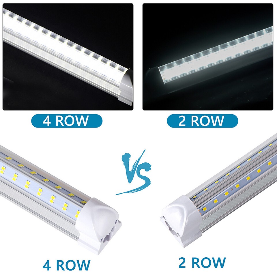 10 Pack 8 Foot Led Shop Lights 8FT Led Tube Light 150W T8 Integrated 8 ...