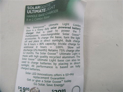 SOLAR GOOSE ULTIMATE LIGHT BASE & 3 WATT 120 LUMEN SPOT HEAD SET | eBay