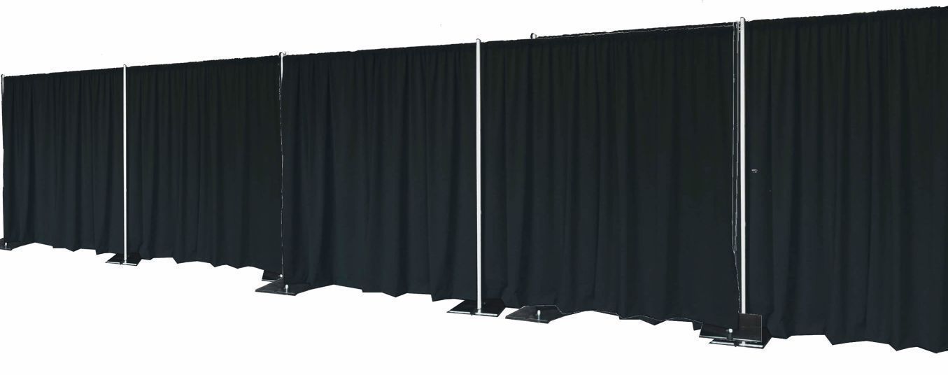 QUICK BACKDROP KIT 10 FT TALL x 10 FT - 50 FT WIDE PIPE WITH DRAPE ...