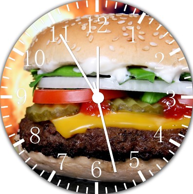 Hamburger Frameless Borderless Wall Clock Nice For Gifts or Decor E283 ...