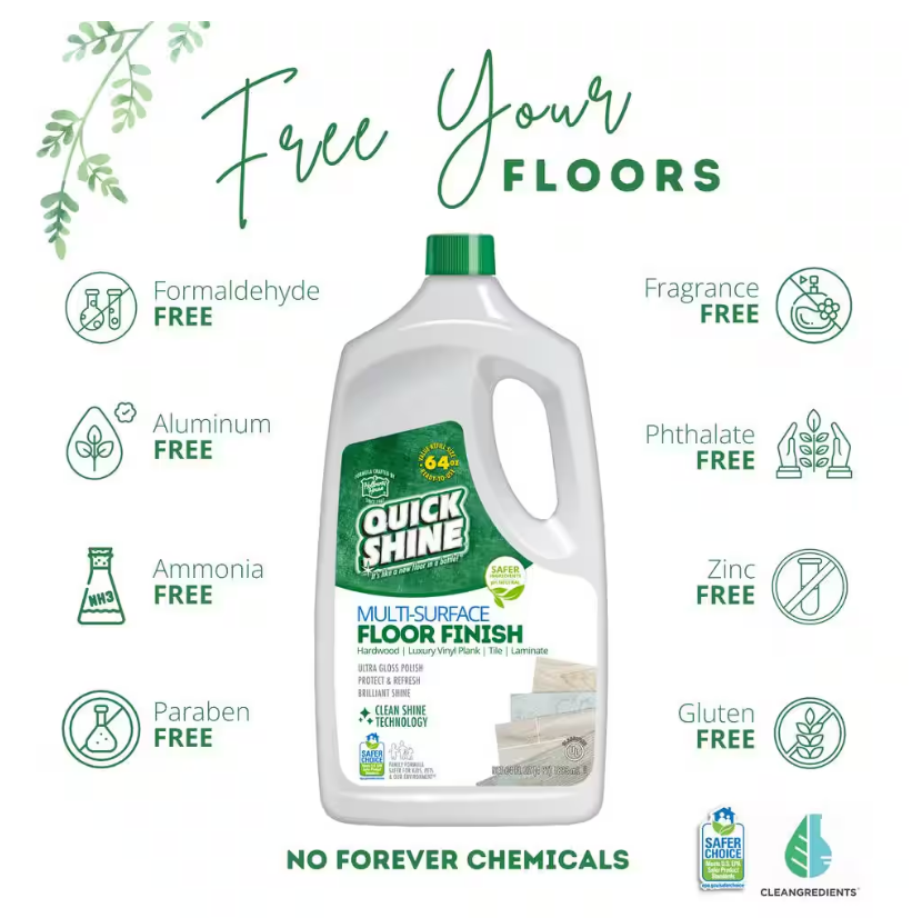 Quick Shine Multi-Surface Floor Finish For Hardwood, Tile, Laminate ...