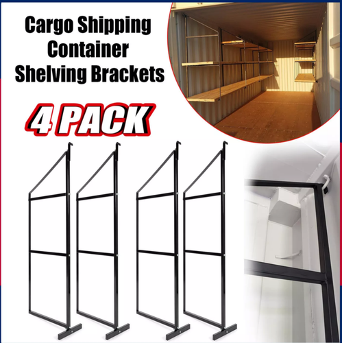 4Pcs Cargo Shipping Container Shelving Shelf Brackets Powder Coated ...