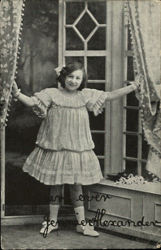 Jennie Alexander signed postcard ~ theater actress comedienne ~ 1909 ...