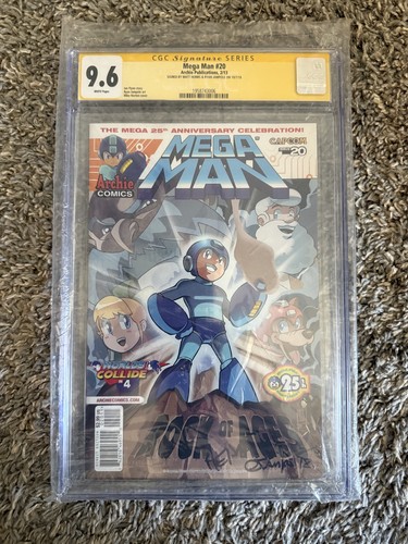 MEGA MAN COMIC BOOK #20 February 2013 ROCK OF AGES CGC 9.6 2X Signed ...