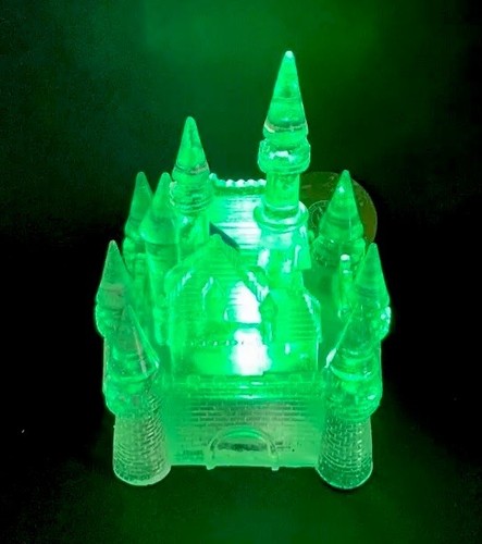Disney Parks Clear Cinderella Castle Light Up LED Ornament Color ...