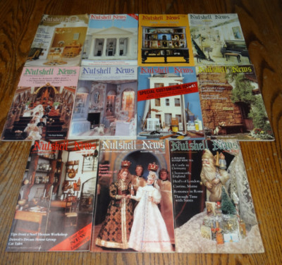Nutshell News Miniature Dollhouse Magazines 1988 Scale Miniatures Lot ...