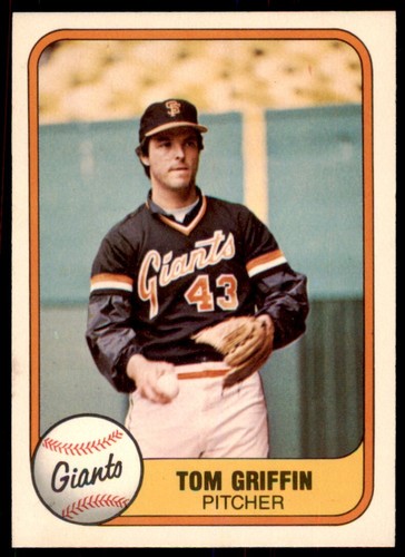 1981 Fleer Tom Griffin . San Francisco Giants #456 | eBay