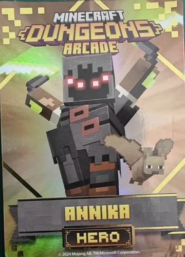 Minecraft Dungeons Arcade Series 3 (#107 Hero: Annika) FOIL Card | eBay