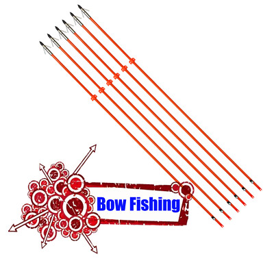 Archery Bowfishing Arrows Fish Hunting 32" Fiberglass Shaft Safe Slide ...
