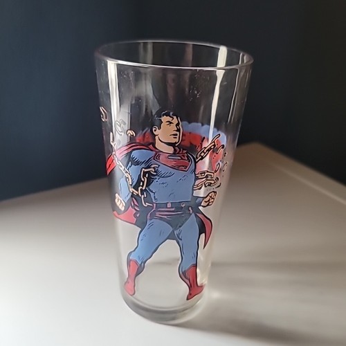 SUPERMAN 1975 DC Comics Vintage Collectible PEPSI Drinking Glass Series ...