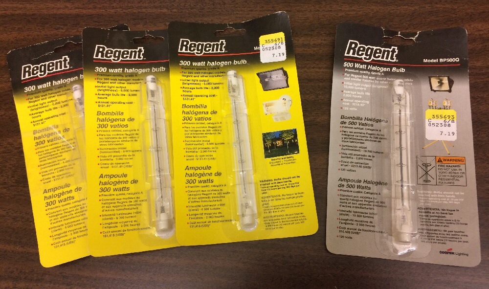 NEW! 3x REGENT LIGHTING Halogen Bulbs 300w Quartz BP300Q 500 watt | eBay