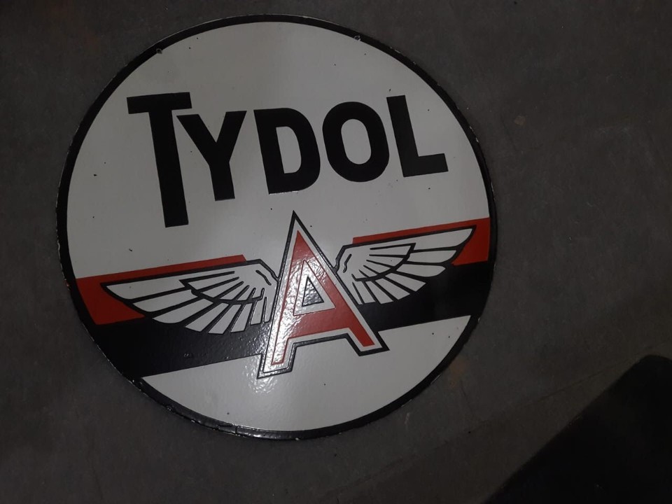 PORCELAIN TYDOL ENAMEL SIGN 30 INCHES DOUBLE SIDED | eBay
