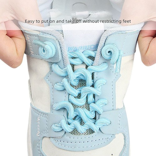 Elastic Spring Shoe Laces Curly No Tie Trainer Replacement Kid Shoe ...