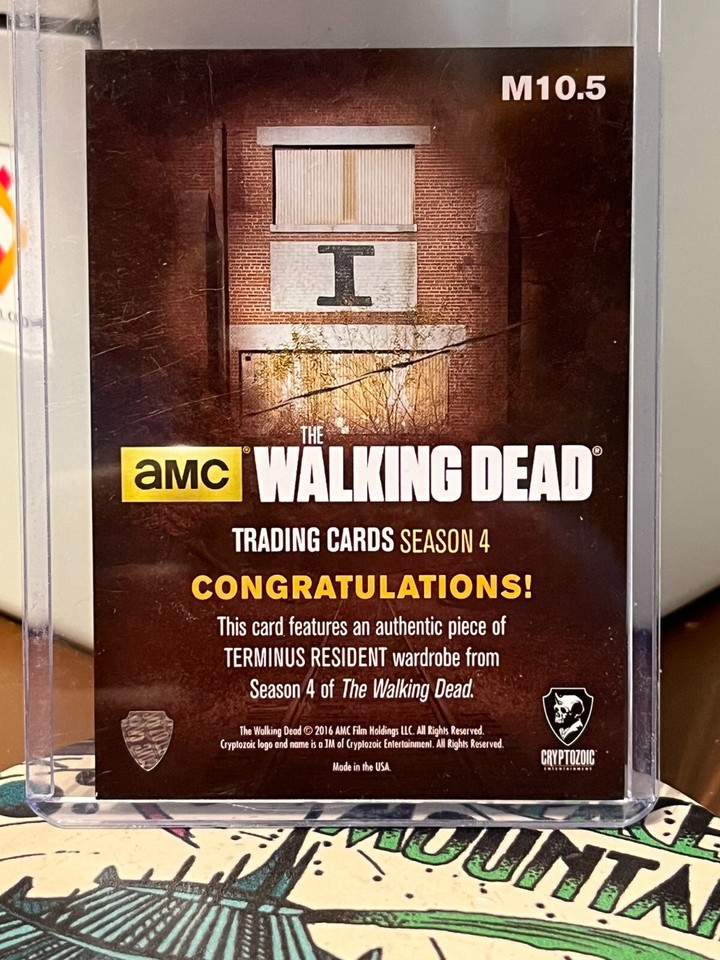 Topps Walking Dead Relic Card Terminus Resident Clothing Swatch Mint ...