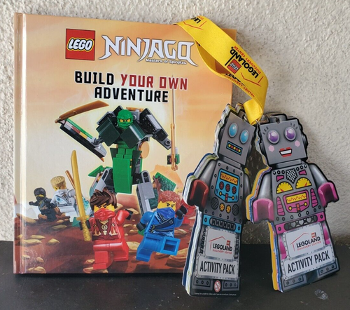 Lego NINJAGO Build Your Own Adventure Book/Stickers + 2 LEGOLAND ...