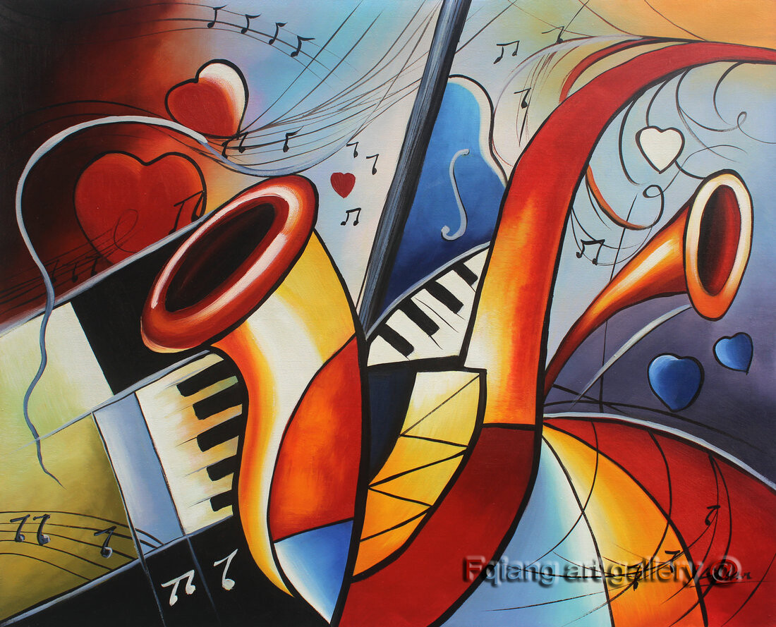 Abstract Paintings Art Music
