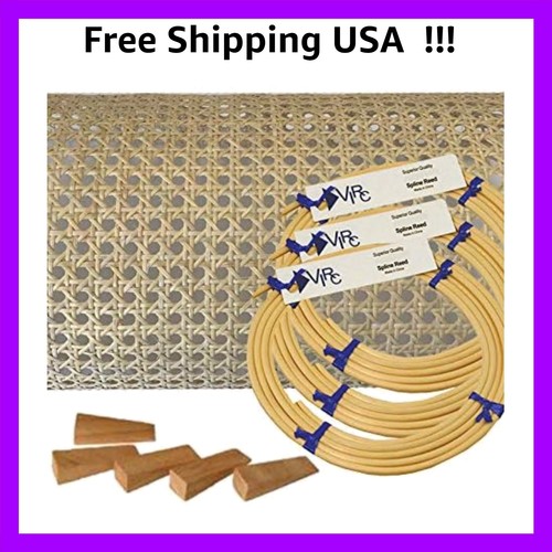 Hexagonal Patterned Cane Webbing Kit with Splines & Wedges for Easy ...