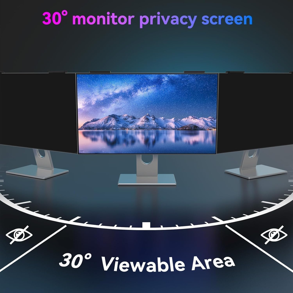 computer Privacy Screen Filter 24 Inch for Frameless Monitor Thin Bezel ...