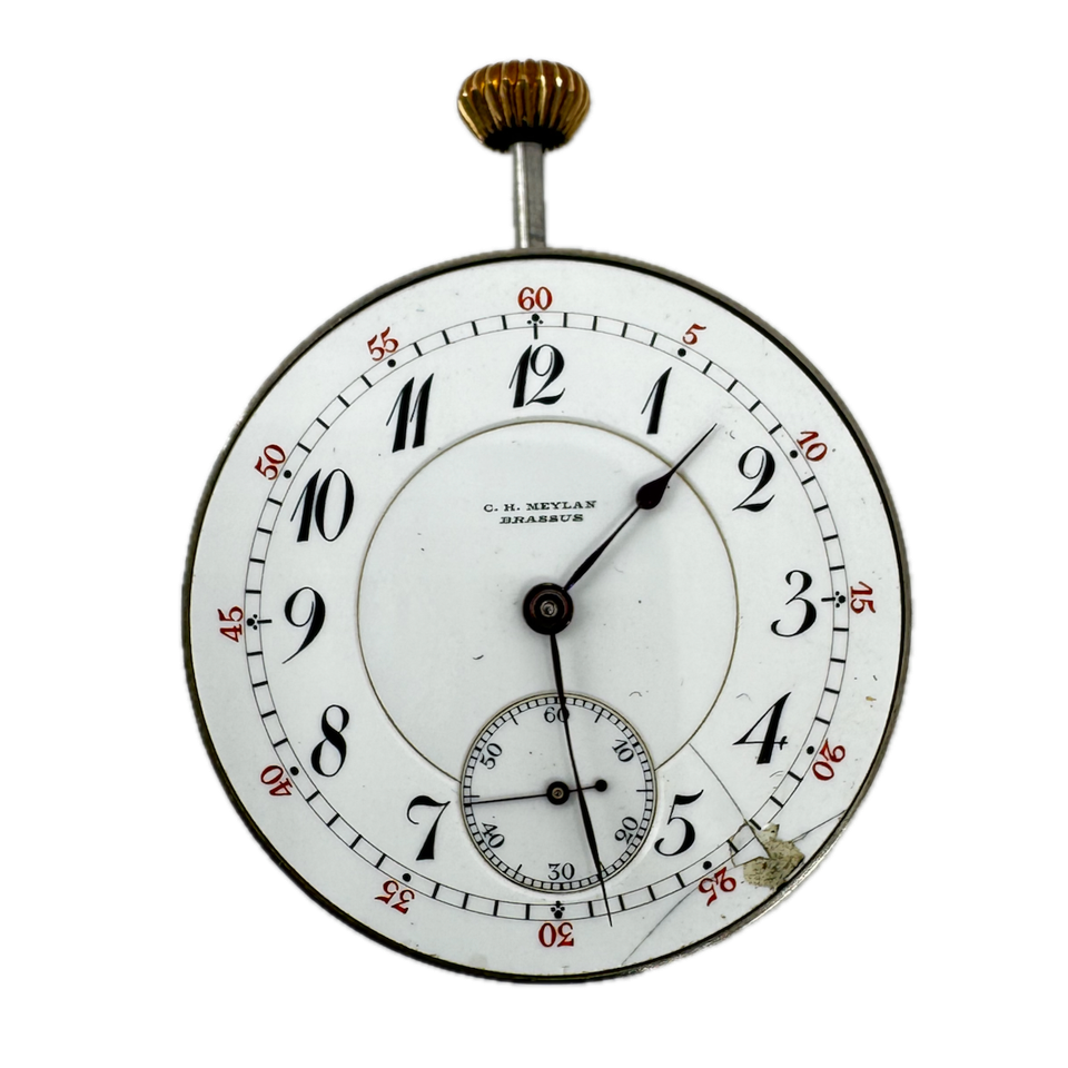 Antique 12 Size C.H. Meylan 21 Jewel Pocket Watch Movement Swiss High ...