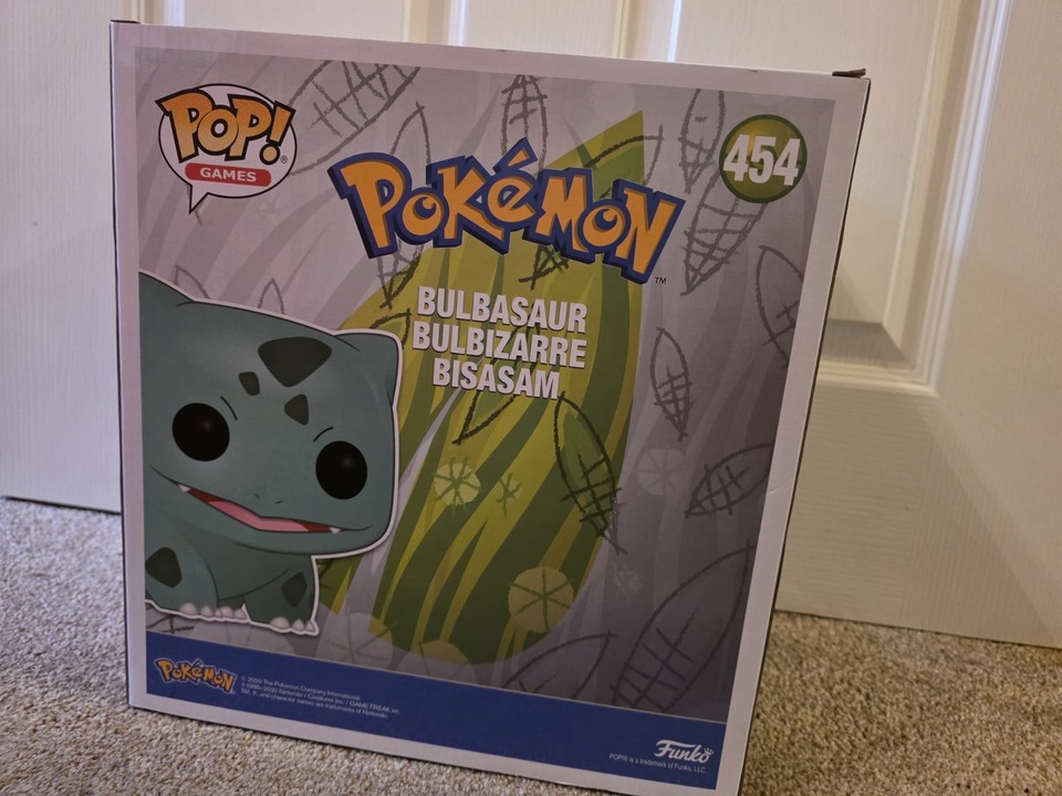 Funko Pop! Games Pokemon Jumbo Bulbasaur #454 Vinyl Figure | eBay UK
