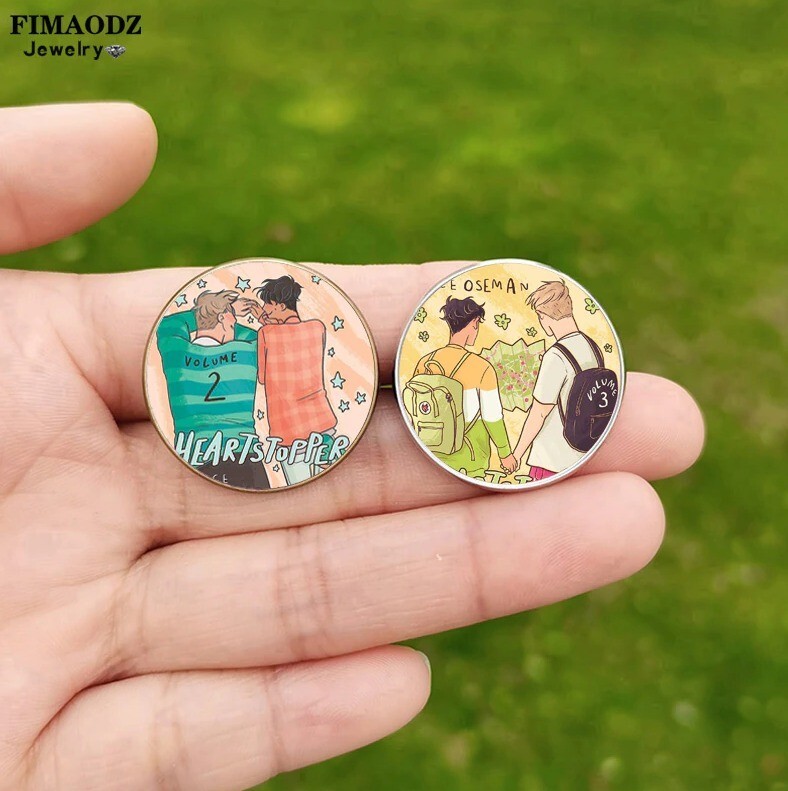 Heartstopper Nick and Charlie Pride Pin Badges - Multiple Designs | eBay UK