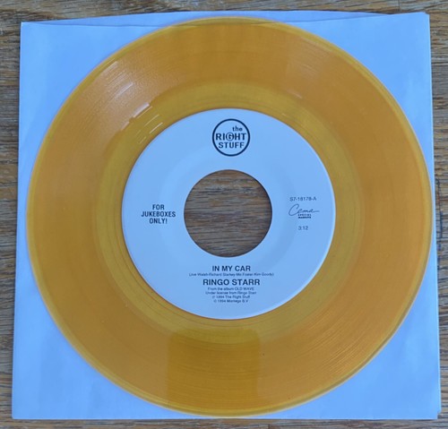 Ringo Starr In My Car Right Stuff 45rpm Gold Vinyl Beatles Mint! | eBay