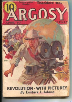 PULP: Argosy 4/10/1937-Munsey-Movie camera cover-Carnival Queen-foreign ...