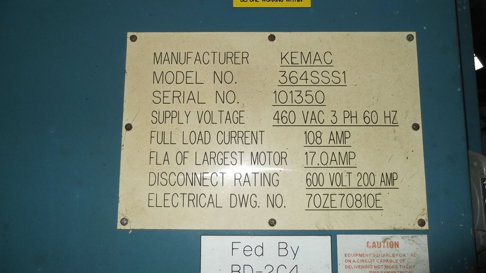Kemac Parts Washer, Model # 364SSS1, Stainless Steel Hot Water Wash ...