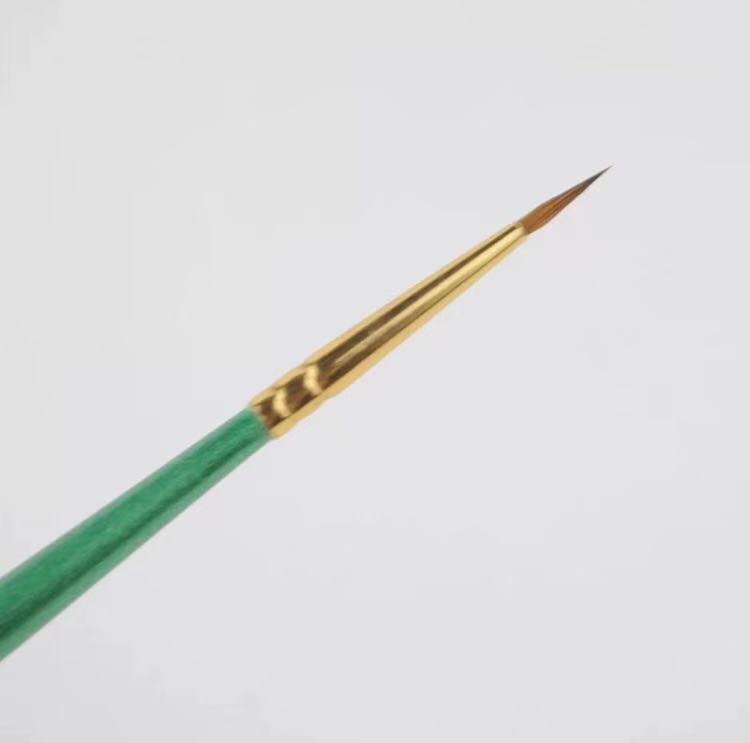 XDT#300-1 Pin Point Art Brush 6Pc #5/0#3/0#0#1#2#3 Nylon Acrylic Oil ...