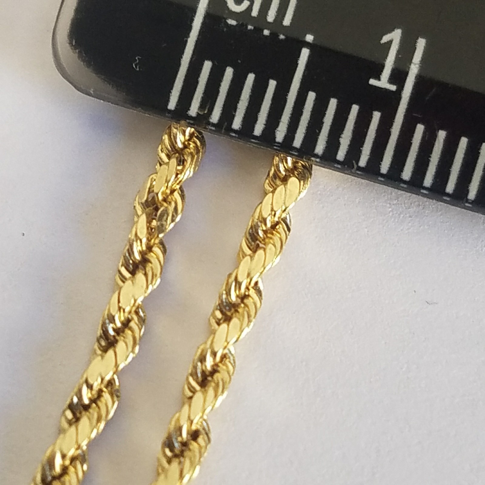 14k yellow gold rope chain 24 inches long 2 mm wide | eBay