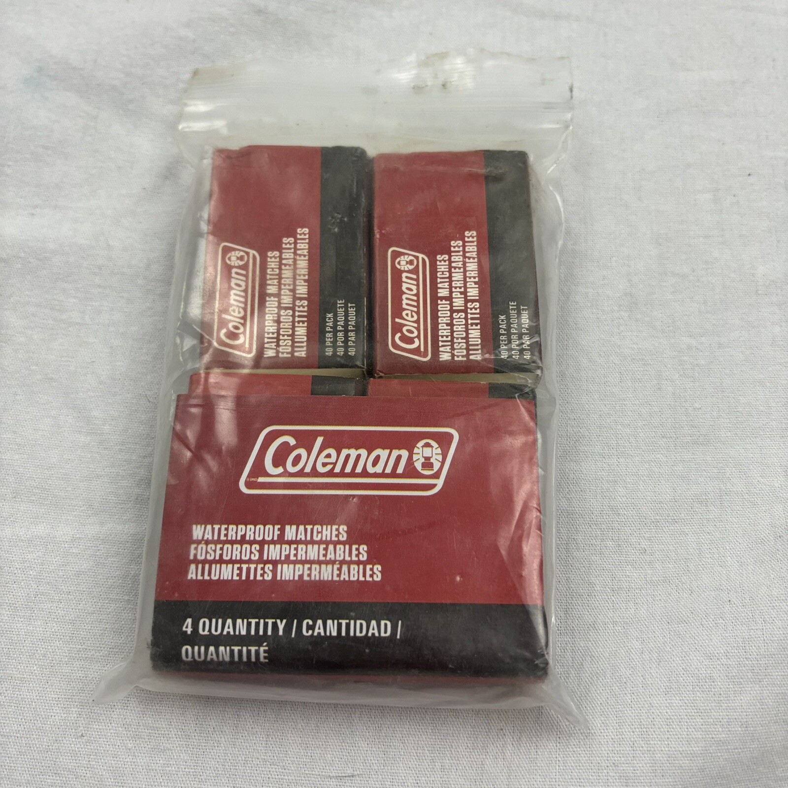 Coleman Waterproof Matches Camping Outdoor Emergency Pack of 4 Boxes 40 ...