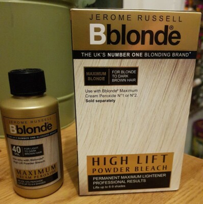 Jerome Russell Bblonde SET Hair Powder Bleach Sachets & Maximum Cream ...